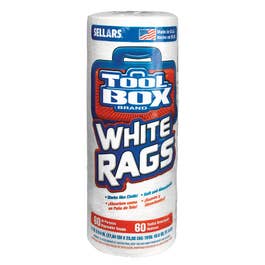 Toolbox® White Rags (60 ct. roll)