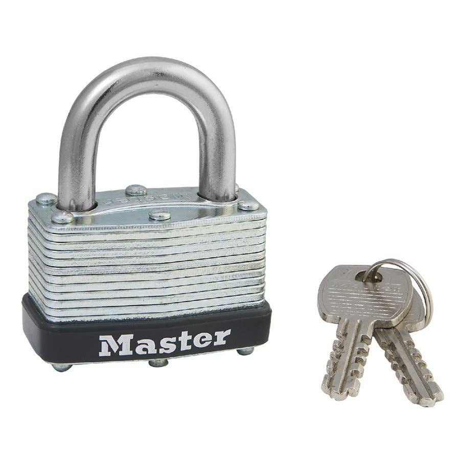 Master Lock 1-3/4in (44mm) Wide Laminated Steel Warded Padlock