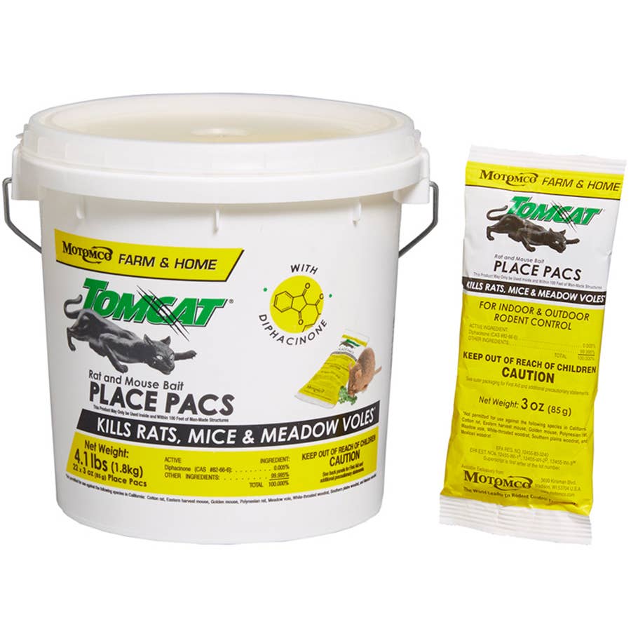 Motomco Tomcat Rodent Bait Place Pac - 3 Oz. ( 20 Pk.)