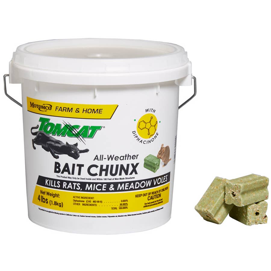 Motomco Tomcat Rodent Bait Chunx - 4 Lbs.