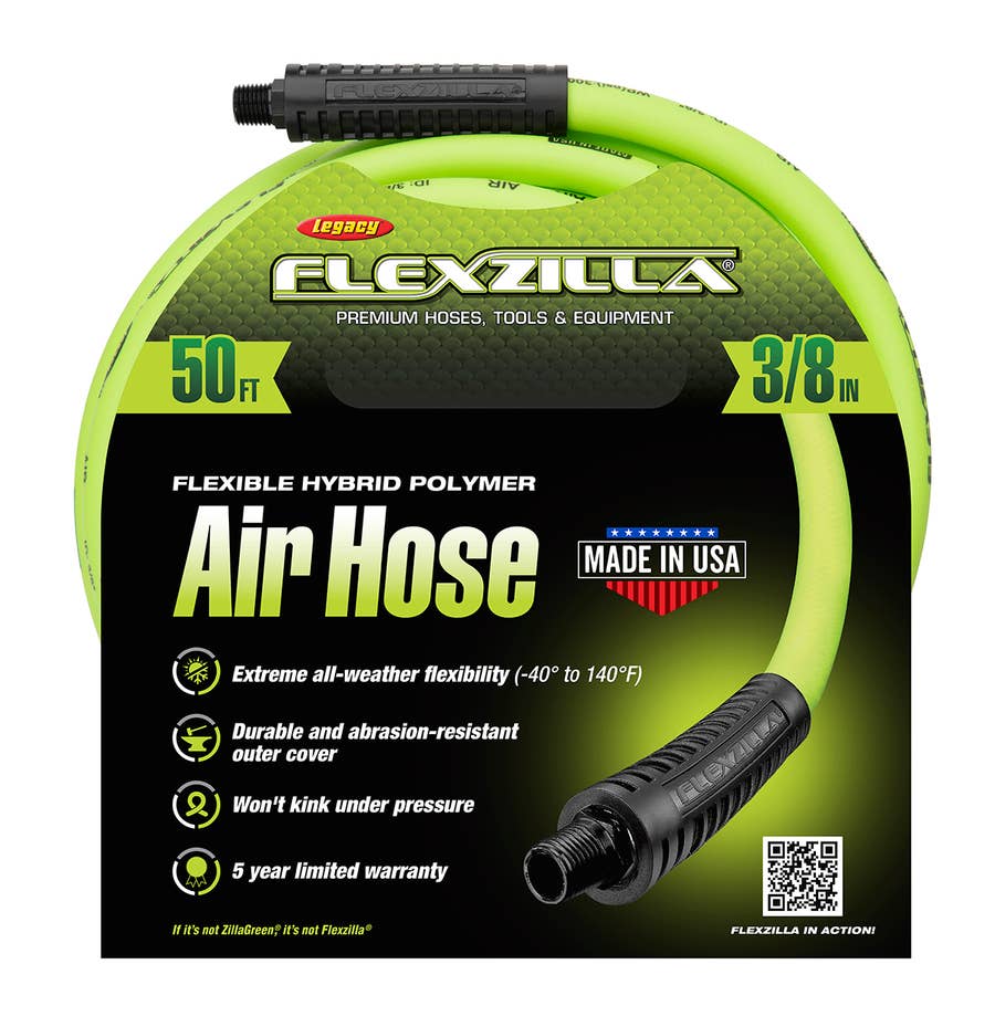 Legacy Flexzilla® 3/8"" x 50' Air Hose 1/4"" MNPT Fittings