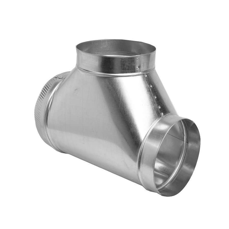 Gray Metal Products Galvanized Easy Flow Stove Tee - 30 Gauge