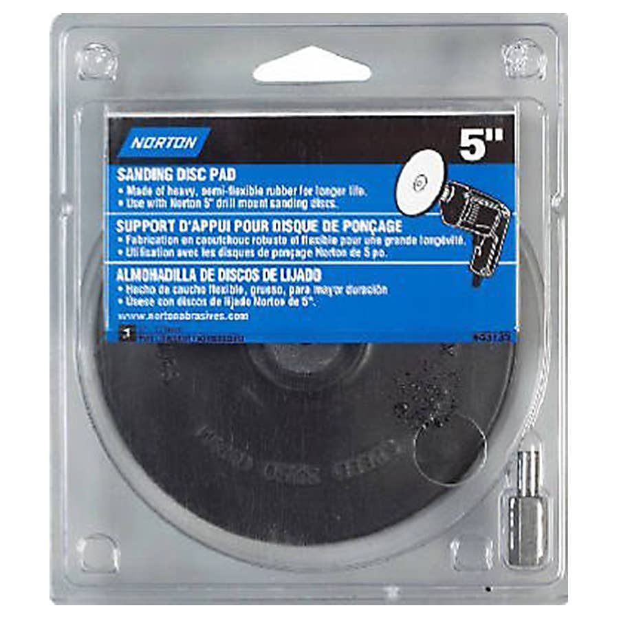 Norton Flexible Rubber Backing Pads Kit - 5""