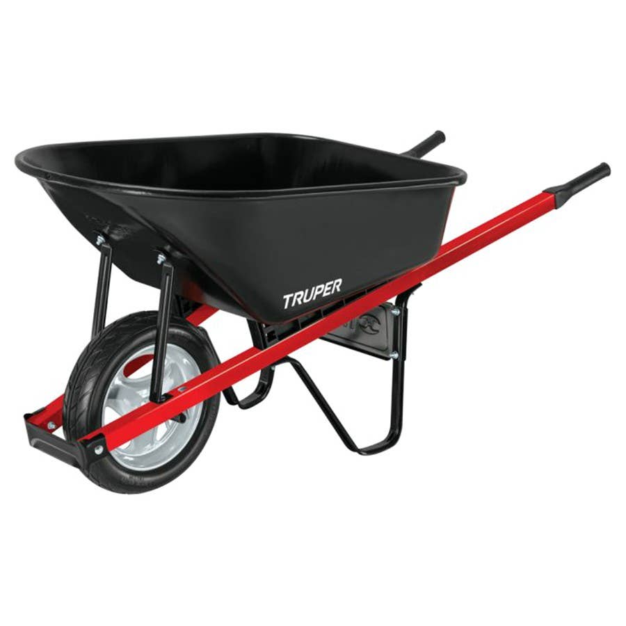 Truper Tru Tough 6 cu. Ft. Light Tray Landscaper Wheelbarrow