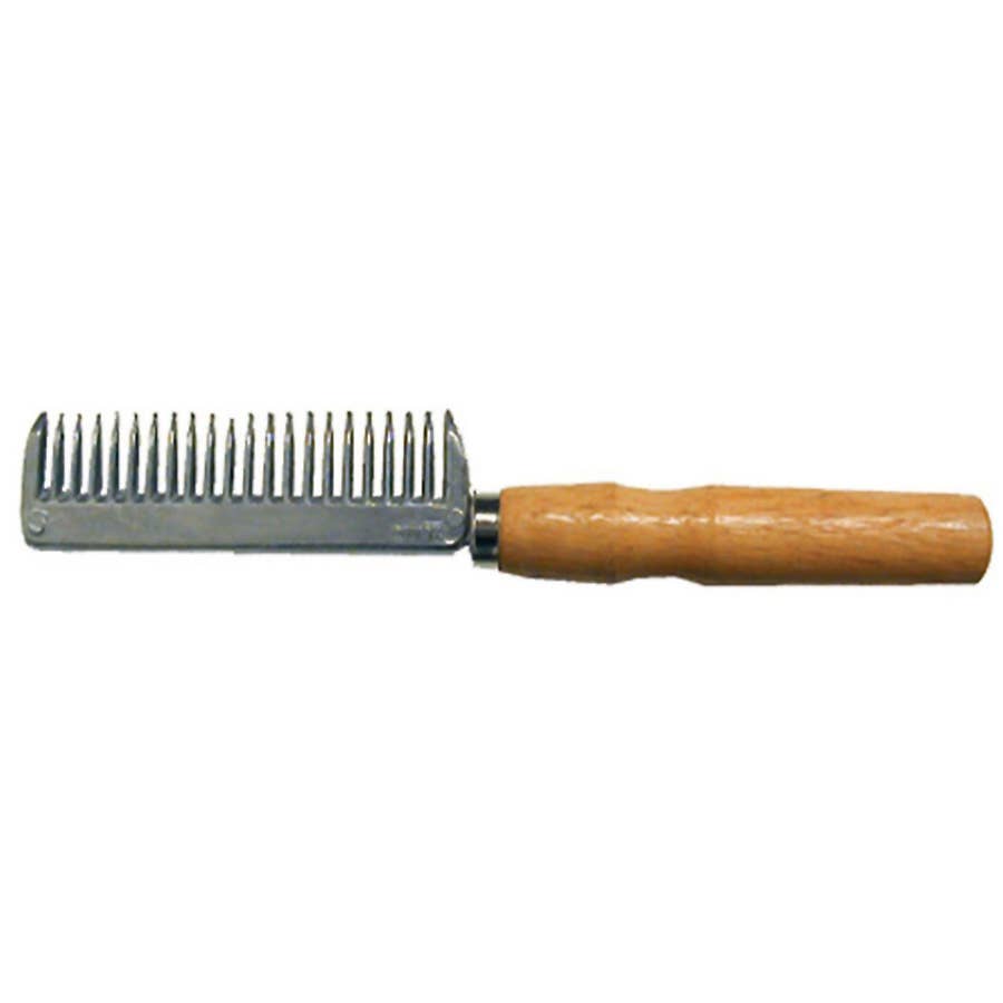 Partrade Aluminum Mane Comb with Wood Handle