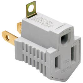 Pass & Seymour Vinyl Polarized Grounding Adapter