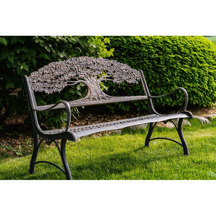 Painted Sky Designs Tree of Life Metal Bench