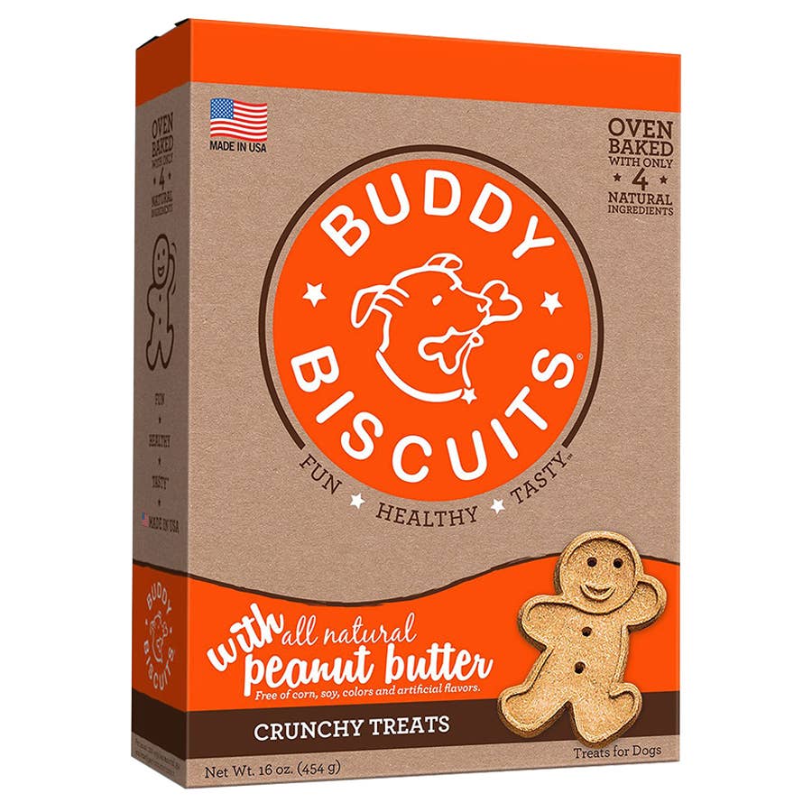 Buddy Biscuits Peanut Butter Original Oven Baked Dog Treat - 16 oz