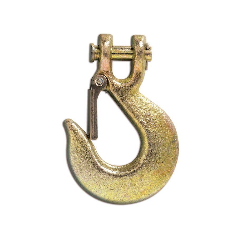 Koch Industries Grade 70 Clevis Slip Hook With Latch, Yellow Chromate