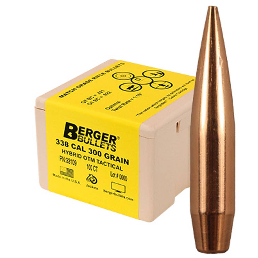 Berger .338 Hybrid OTM Tactical Bullets - 100 pk