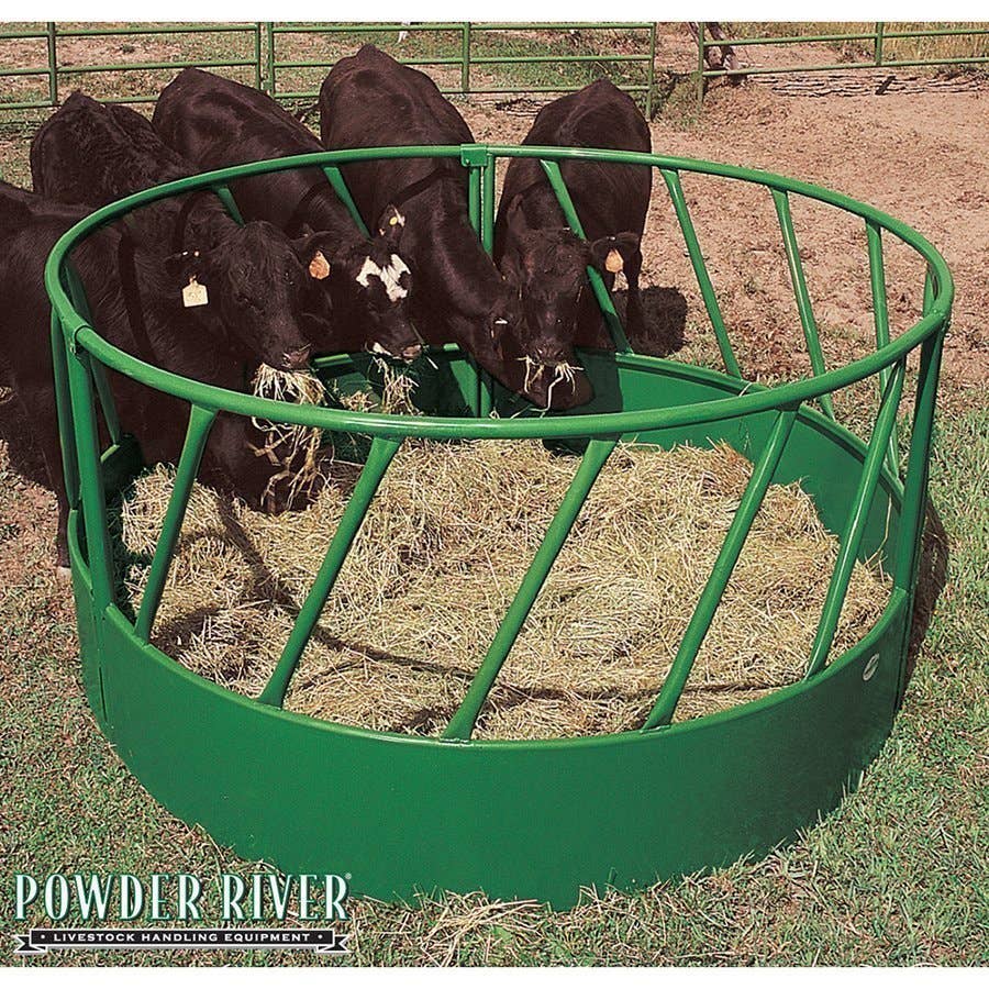 Powder River Slant Bar Round Bale Feeder - 8'