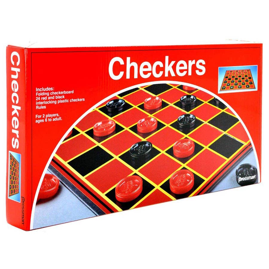 Pressman Checkers with Folding Board Game