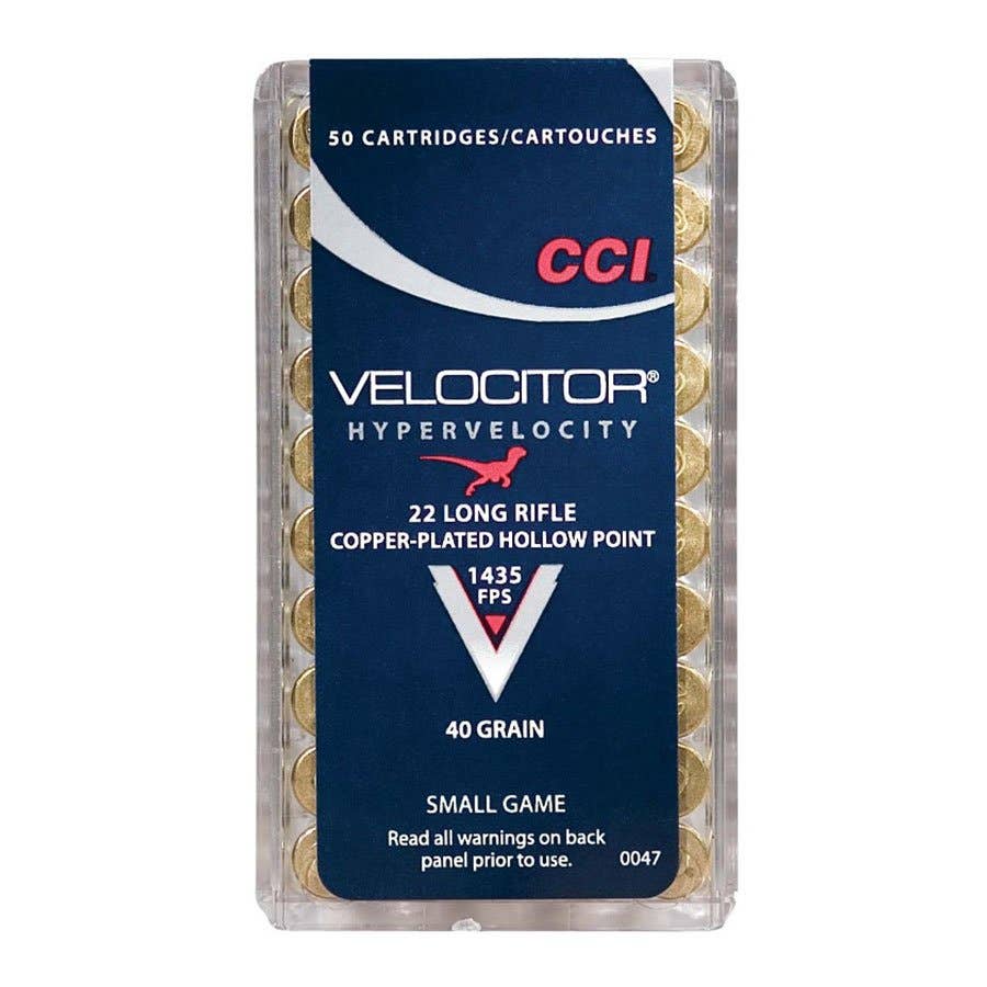 CCI 22 Long Rifle Velocitor Small Game Rimfire Rifle Ammunition