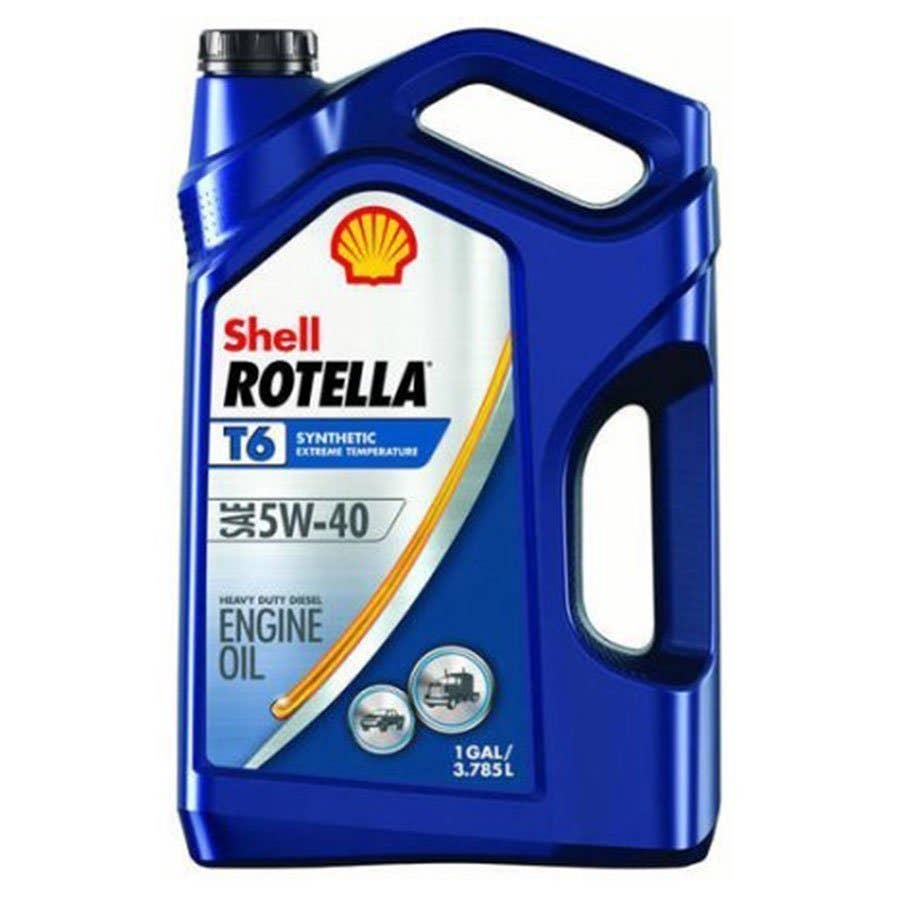 Shell Rotella T6 Full Synthetic 5W-40 Diesel Engine Oil (1-Quart, Case ...