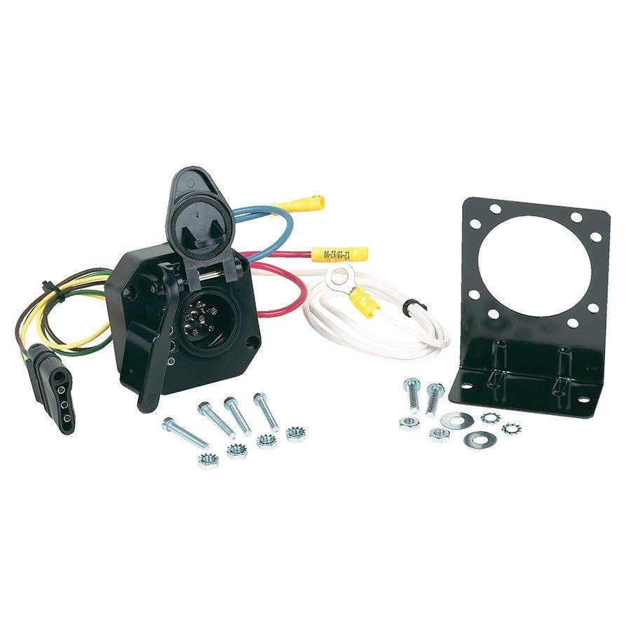 Hopkins Vehicle Wiring Connectors- Multi-Tow 4 Wire Flat to 6 Pole ...