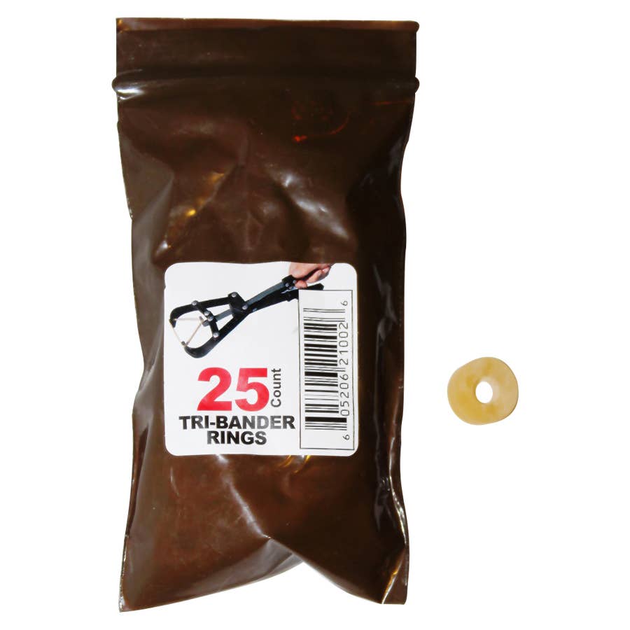 Cattle Banders Tri Bander Rings - 25 pk