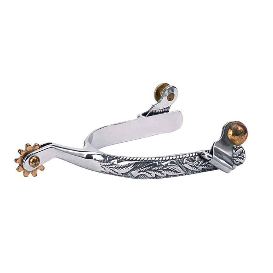 Weaver Men's Roping Spurs with Engraved Band